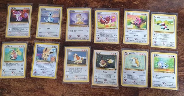 VINTAGE POKEMON TCG, 12 Card Bundle, Normal Types, Base/Fossil/Rocket/Jungle.. £16.00 - PicClick UK