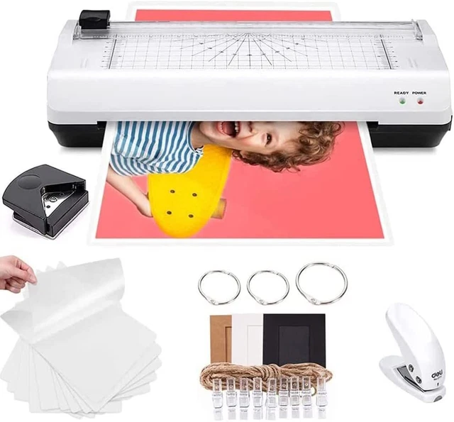 A3 A4 Laminator Machine 20 Laminating Pouches And Paper Trimmer Hot Cold