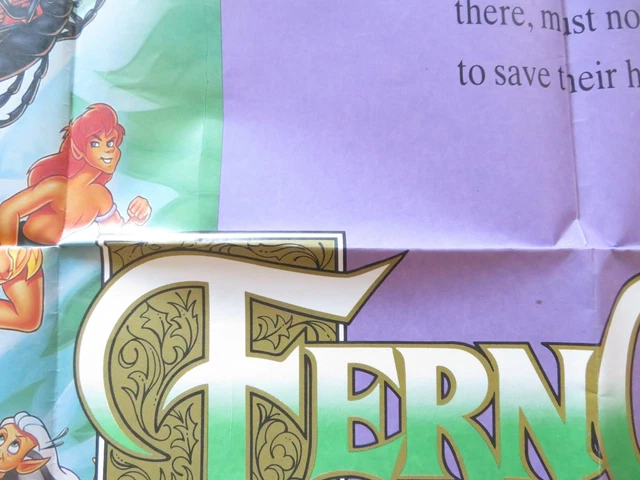 FERNGULLY: THE LAST Rainforest Quad Poster Folded Tim Curry S.mathis ...