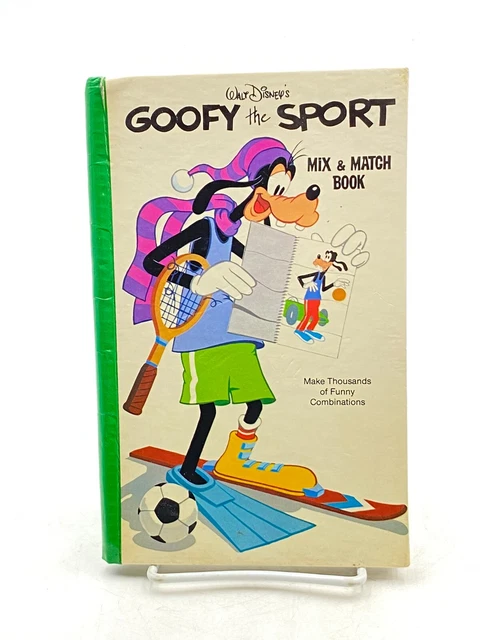 WALT DISNEY GOOFY THE SPORT Mix and Match BOOK Disney's 1979 Vintage ...