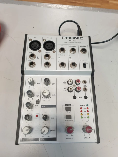 PHONIC MU 502 - 5input 2bus mic/line mixer £22.00 - PicClick UK
