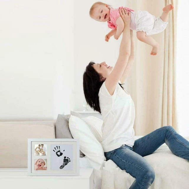 INKLESS BABY PRINT kit Newborn Footprint Handprint Safe Gift Foot Hand ...