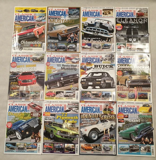 CLASSIC AMERICAN CAR Magazine Issue 237-248 Full Year 2011 Jan Feb Mar ...