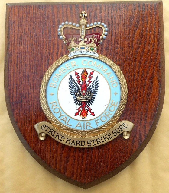 OLD RAF ROYAL Air Force BOMBER COMMAND Squadron Station Crest Shield ...