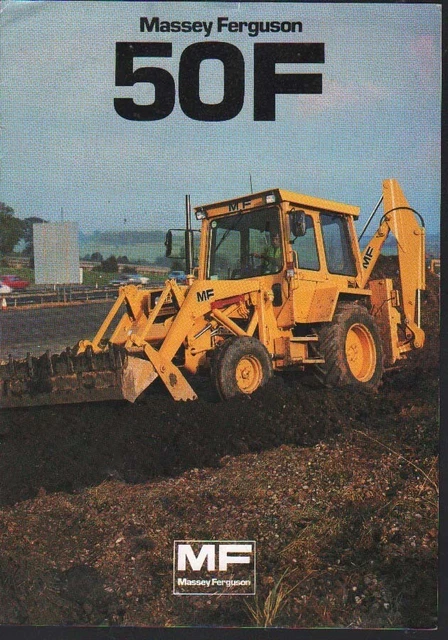 MASSEY FERGUSON &50F& Tractor Backhoe Loader Brochure Leaflet £8.50 - PicClick UK