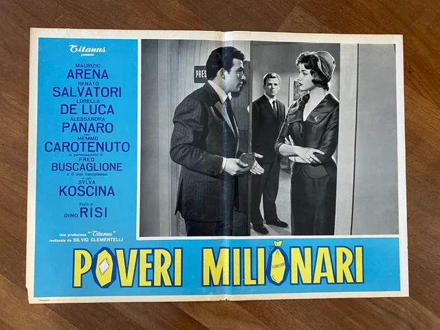 S 25,FOTOBUSTA,POSTER POVERI milionari Arena Salvatori Koscina De Luca ...