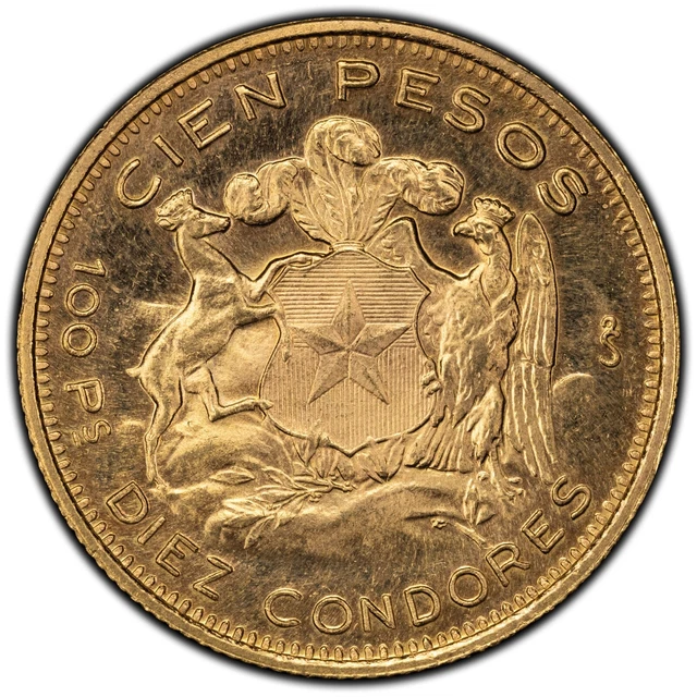 1960 CHILE 100 Pesos Gold Coin - Santiago Mint $1,949.95 - PicClick CA
