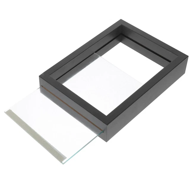 GLASS DISPLAY FRAME Wooden Frame Specimen Double-sided Glass Frame ...