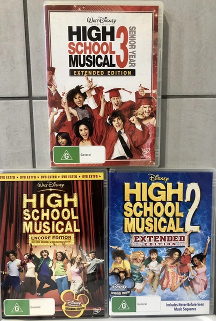 HIGH SCHOOL MUSICAL: 3-Movie Collection DVD Lot Disney Movies $13.75 ...