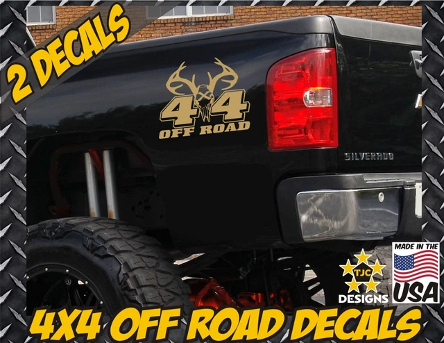 4X4 OFFROAD DECAL Set METALLIC GOLD Chevy Silverado Colorado GMC Deer ...