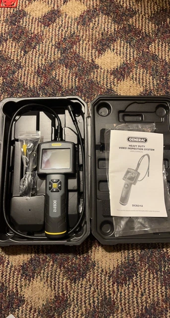 NEW GENERAL TOOL Handheld Heavy Duty Video Inspection System 12mm Probe ...