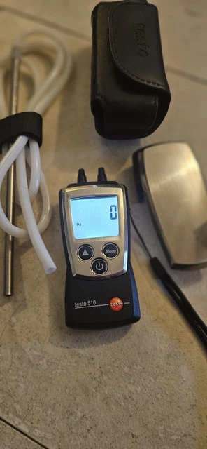 TESTO 510 AUTORANGING Differential Manometer Air Pressure Meter Gauge £ ...