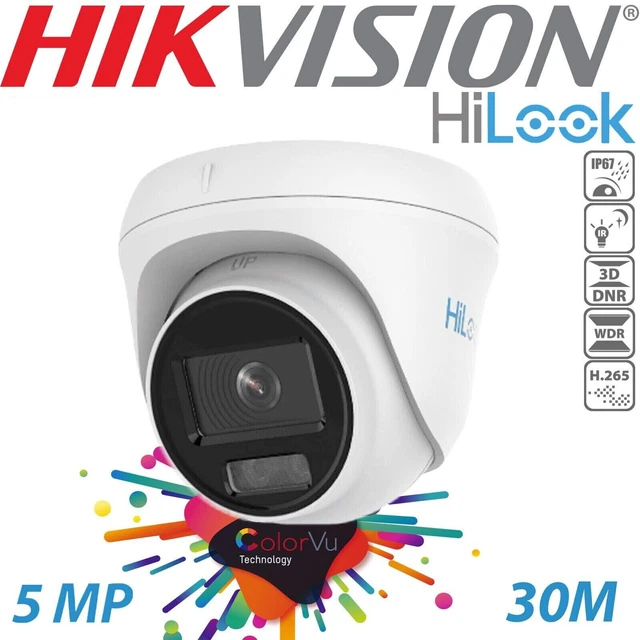 HILOOK COLORVU 5MP IPC-T259H 2.8mm IP PoE Turret Outdoor Camera by ...