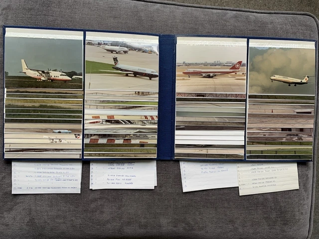 114 PHOTOGRAPHS OF Civil Aircraft/Airliners in 1990/91 with detailed ...