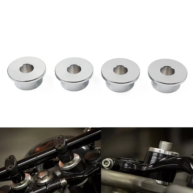 HANDLEBAR RISER BUSHINGS Mounts For Harley Softail Dyna Sportster 883 ...