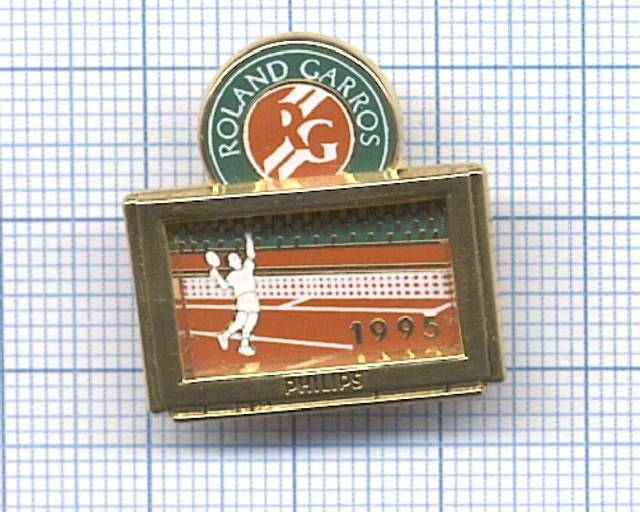 PIN'S ARTHUS-BERTRAND PARIS téléviseur PHILIPS tournoi TENNIS ROLAND GARROS 1995 EUR 18,70 ...