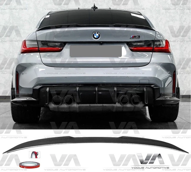 BMW 3 SERIES G20 G80 M3 Prepreg Carbon Fibre M Style Boot Trunk Spoiler ...