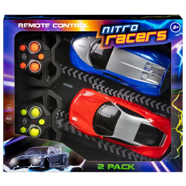 2PK NITRO RACER Remote Control Cars Hour Of Racing Fun For Your Kids £ ...