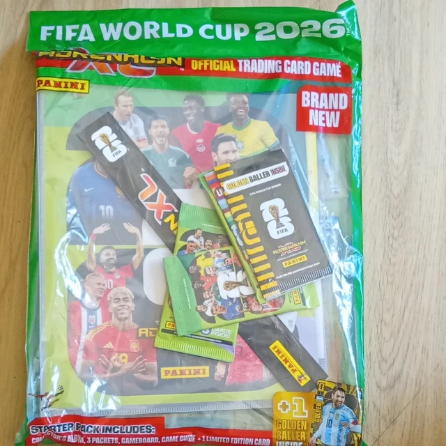 PANINI FIFA WORLD Cup 2026 Adrenalyn XL Starter Pack 24 Cards Limited ...
