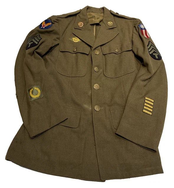 1942 ORIGINAL WWII U.S. Army Air Force & China Burma India Patch Tech T ...