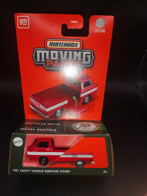 MATCHBOX 1961 CHEVY Corvair Rampside pickup Red new colour. Moving ...
