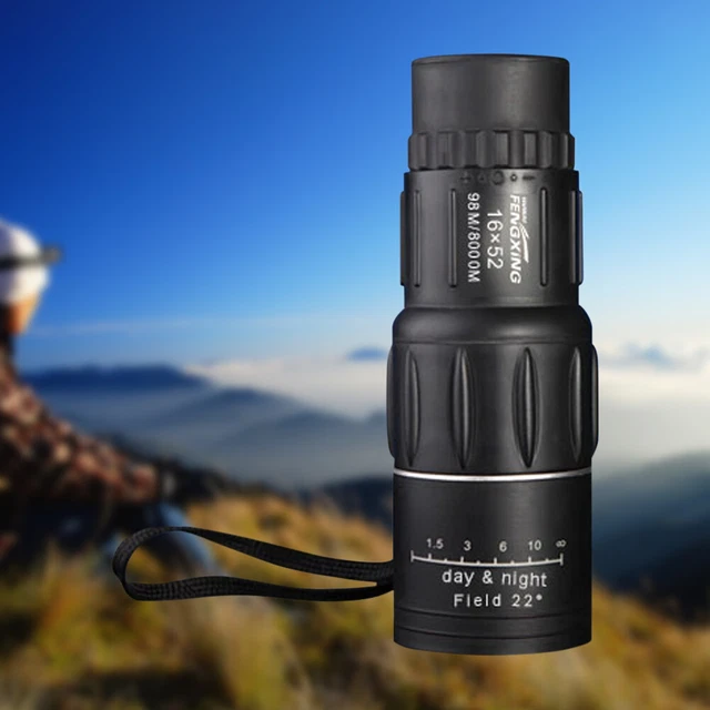 16X52 DUAL FOCUS Monocular Telescope16x Zoom Binoculars 66M/8000M HD ...