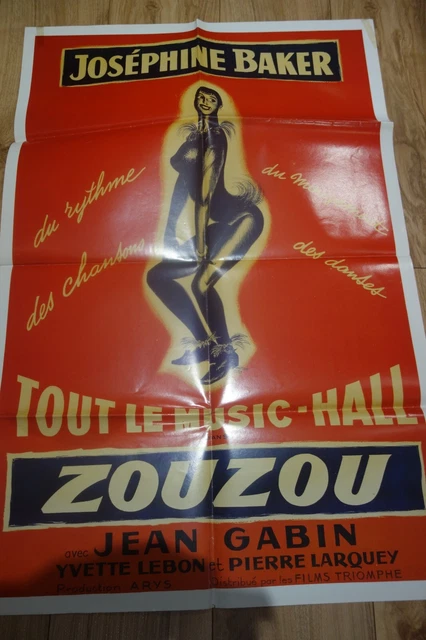 ALTES PLAKAT KINO Film ZOUZOU Josephine Baker Jean Gabin EUR 19,90 ...