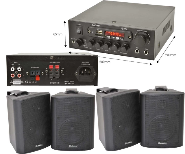 RESTAURANT BAR BLUETOOTH Wall Speaker System - Background Music ...