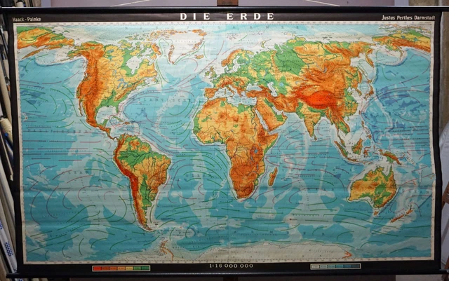 WORLD MAP EARTH rollable poster wall chart print £198.72 - PicClick UK