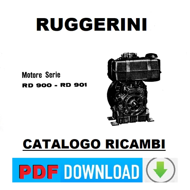 RUGGERINI RD900 RD901 Catalogo ricambi Manuale parti esplosi motore ...