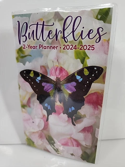 2024-2025 BUTTERFLIES 2-YEAR Pocket Planner Calendar 7x4 New D4 £4.48 ...