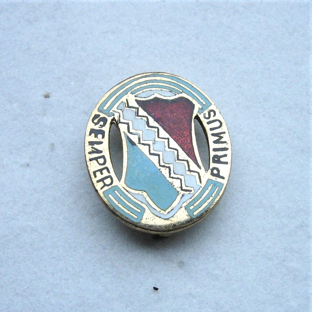 WWII US ARMY 1st Infantry Regt 'Always First' Enamel Chest Badge £5.91 ...