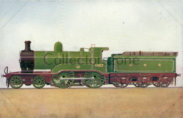 GREAT NORTHERN RAILWAY Express Passenger Engine no 1327 photochrom ...