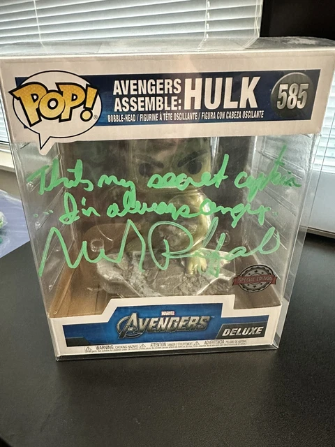 FUNKO POP FIRMADO por Mark Ruffalo - Hulk Avengers con cita icónica ...