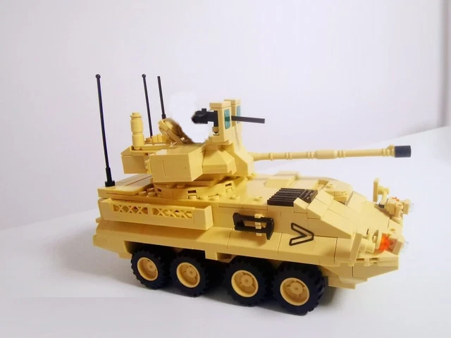 US ARMY M1128 Mobile System Stryker tank armored car moc USA block Iraq ...
