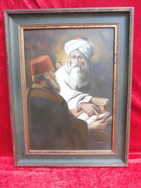 BEAU, ANCIEN TABLEAU__HOMME Avec Turban__Prophète__Signé__! EUR 220,77 ...