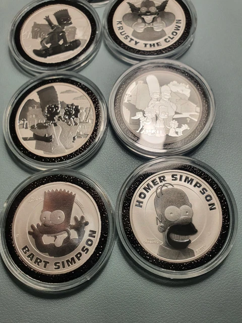 COLLECTION SILVER COINS The Simpsons EUR 485,00 - PicClick FR