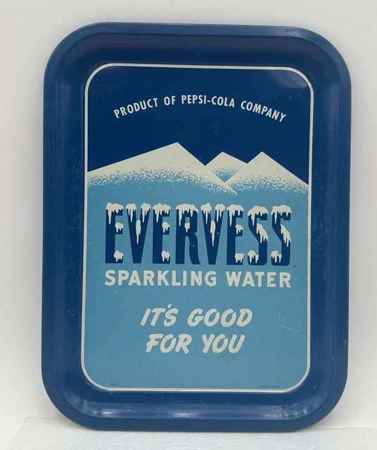 VINTAGE PEPSI COLA Evervess Sparkling Water Metal Serving Tray EG-2 USA ...