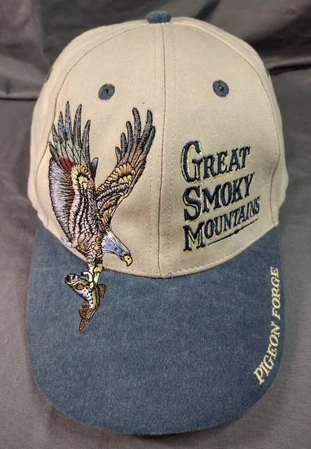 GREAT SMOKY MOUNTAINS Eagle 🦅 With Fish 🐟 Baseball Cap Hat Adjustable £ ...