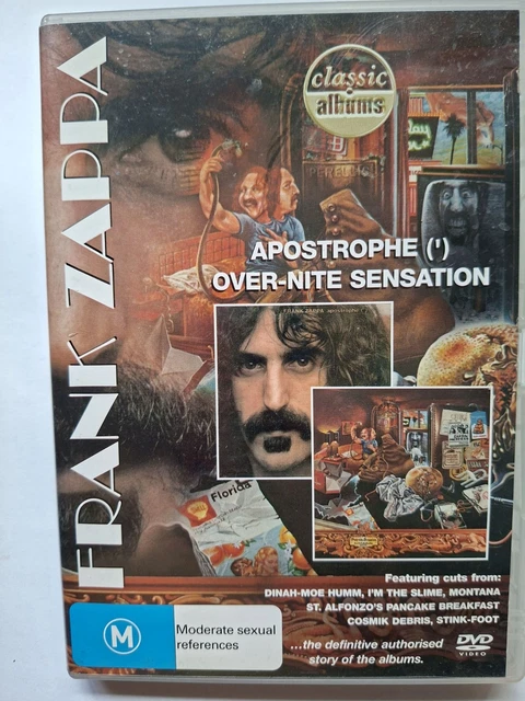 FRANK ZAPPA-APOSTROPHE / Overnite Sensation [Region 4 DVD] FREE Next Day Post $13.49 - PicClick AU