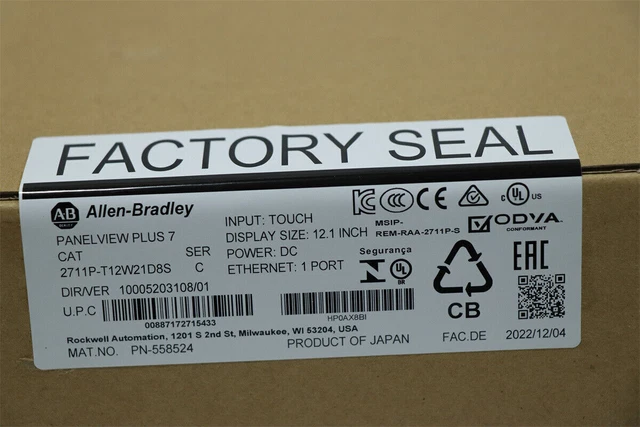 NEW 2711P-T12W21D8S AB PanelView Plus 7 Graphics Terminal ...