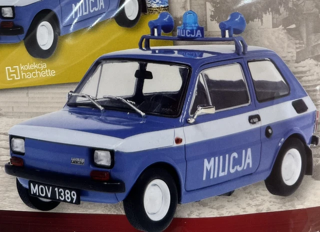 FIAT 126P MILICJA 1/24 Hachette Samochody PRL Polish Police Car Iconic ...