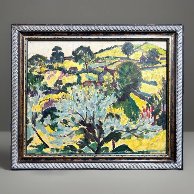 ORIGINAL LANDSCAPE OIL Painting H Denton Hawley (1880-1954) Fylingdales ...