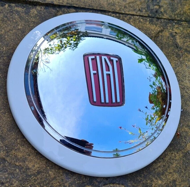 GENUINE FIAT 500 Vintage Retro Look Chrome Alloy Wheel Centre Cap Cover ...