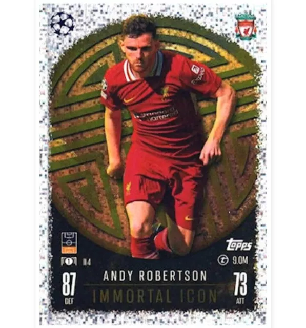 TOPPS MATCH ATTAX 2024 / 25 Card Andrew Robertson Liverpool Immortal ...
