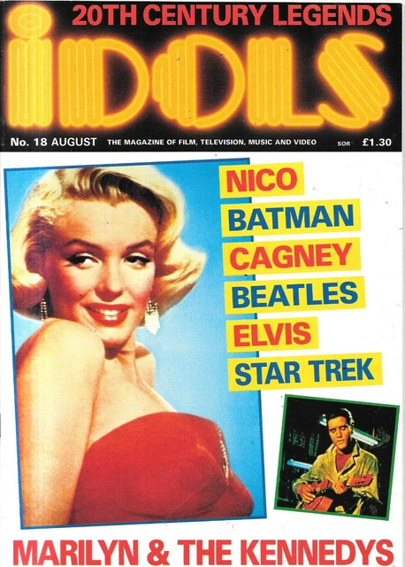 VINTAGE IDOLS MAGAZINE No 18 Aug 1989Batman Marilyn Monroe Elvis EUR 1 ...