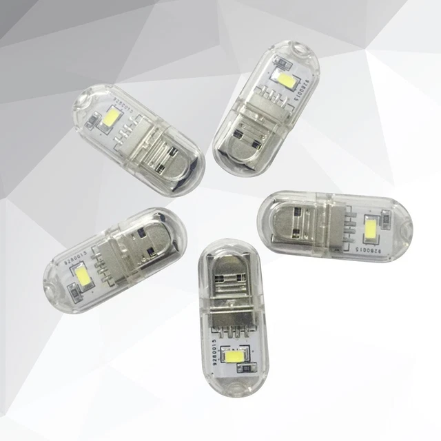 6PCS WARM LIGHT Mini Size Portable USB Power Night Light Two-sided ...
