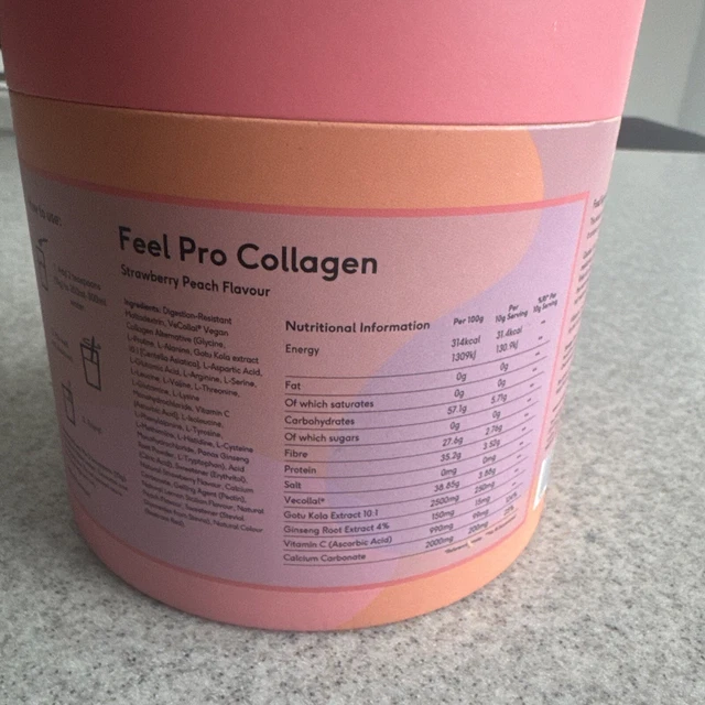 FEEL PRO COLLAGEN REIMAGINED 300g Strawberry Peach Flavour £29.84 ...
