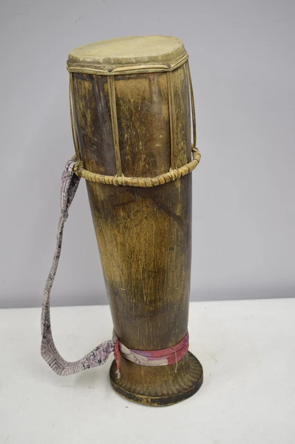 DRUM PIG SKIN Head Indonesian Timor Pig Skin Head Musical Wood Drum EUR ...