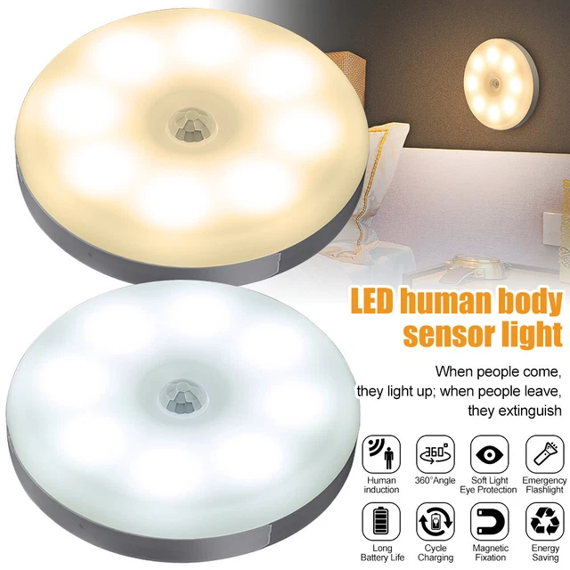 4X LED MOTION Sensor Light Rechargeable PIR USB Walls Cabinet Stair Night Lamp £6.99 - PicClick UK